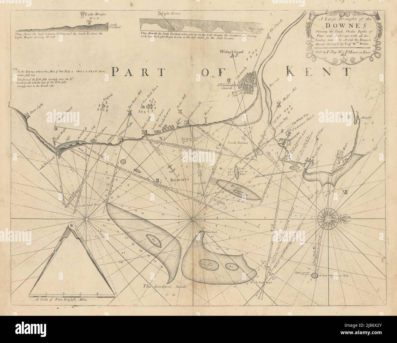 Vintage map of kent coast hi-res stock photography and images - Alamy