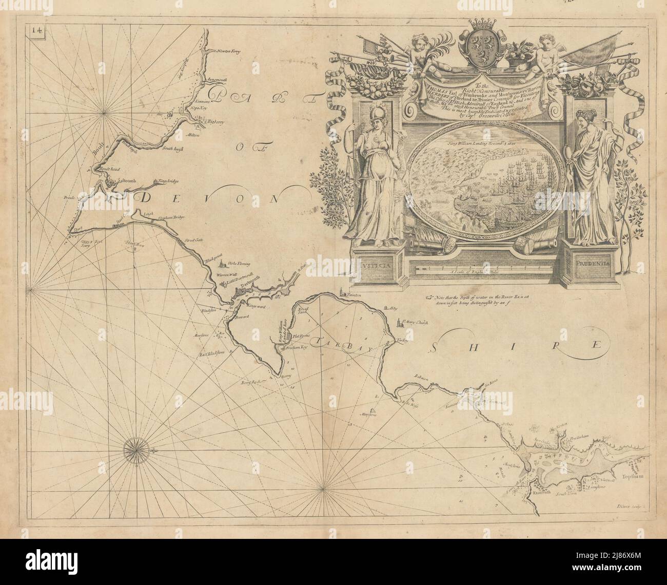 SOUTH DEVON RIVIERA sea coast chart. Salcombe Dartmouth Torbay. COLLINS ...