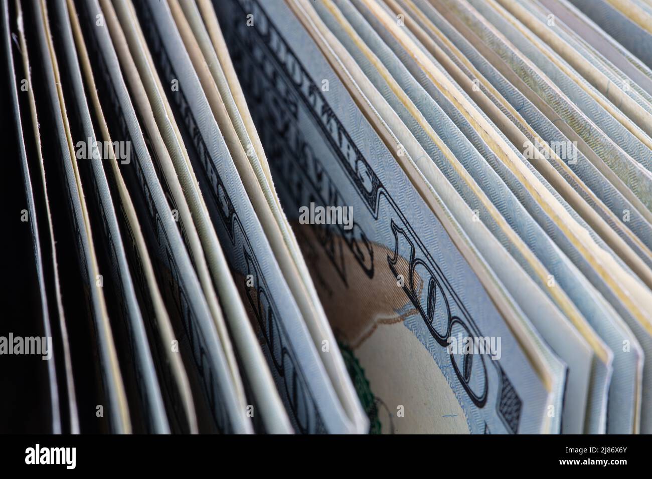 closeup of dollar banknotes on edge for design purpose Stock Photo - Alamy
