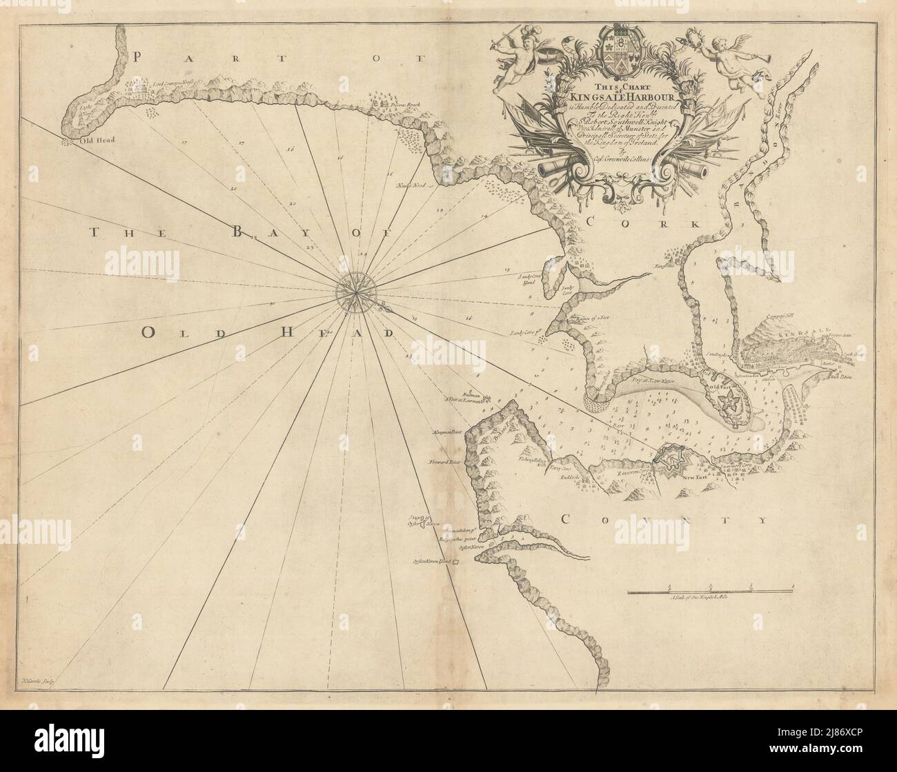 Kingsale Harbour sea chart. KINSALE & BANDON ESTUARY. Capt G COLLINS ...