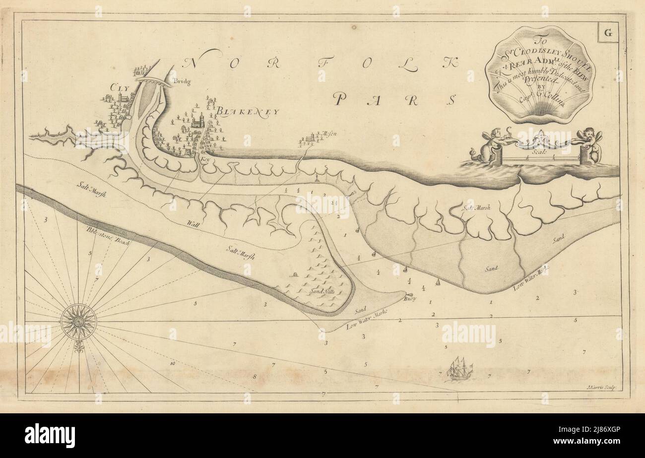 BLAKENEY POINT sea chart. Blakeney Morston Cley-next-the-Sea. COLLINS ...