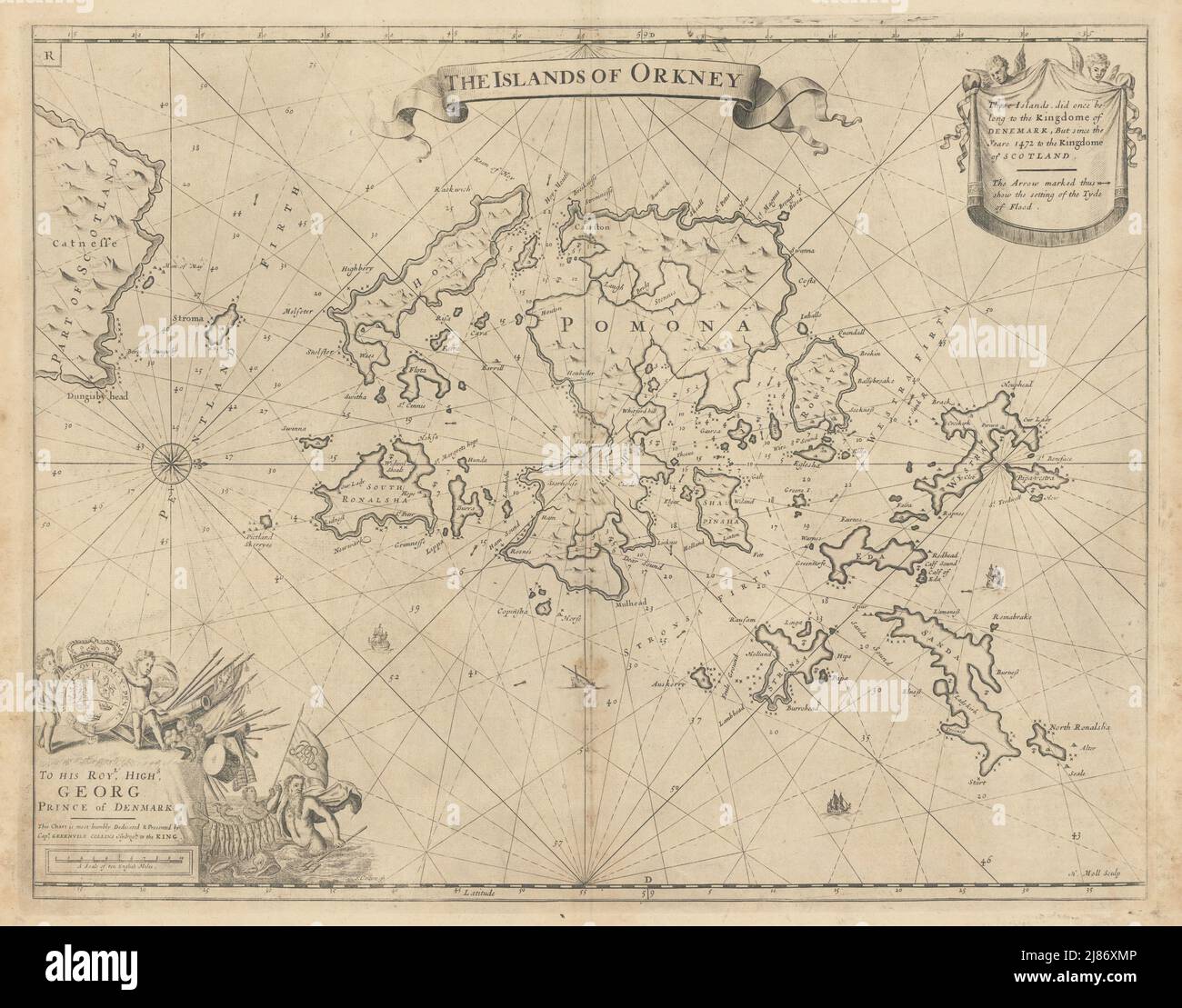 Map of the orkney islands hi-res stock photography and images - Alamy