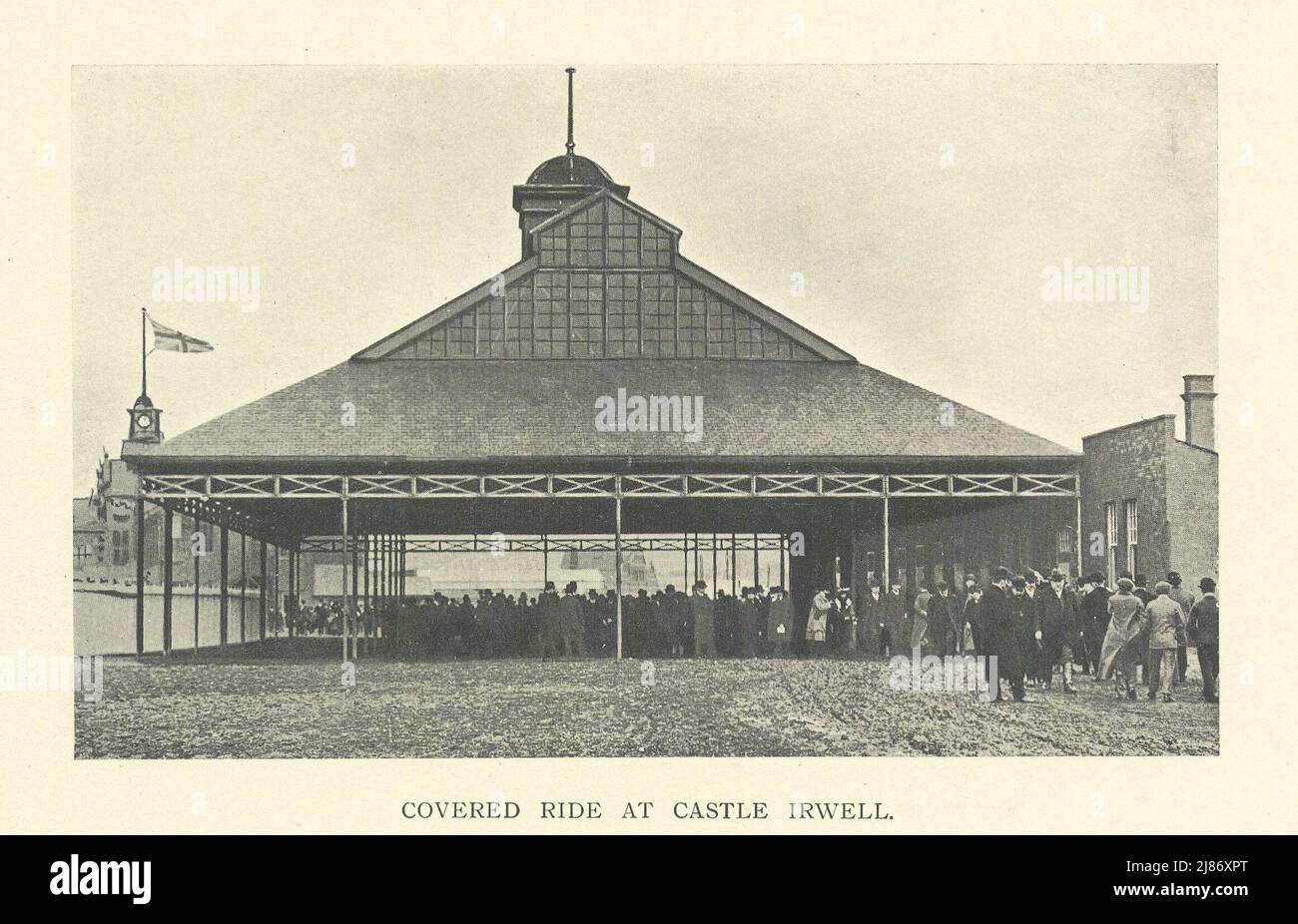 Covered ride at Castle Irwell race course, Manchester 1903 old antique ...