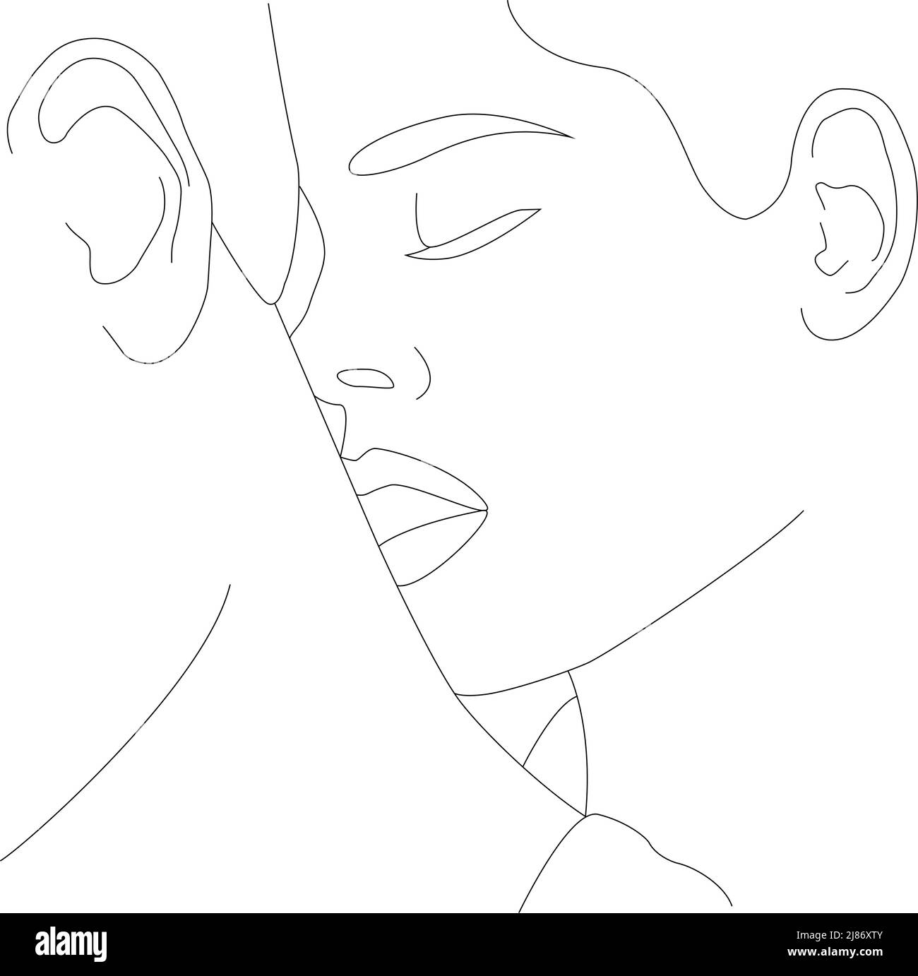 One line minimalist people Cut Out Stock Images & Pictures - Alamy