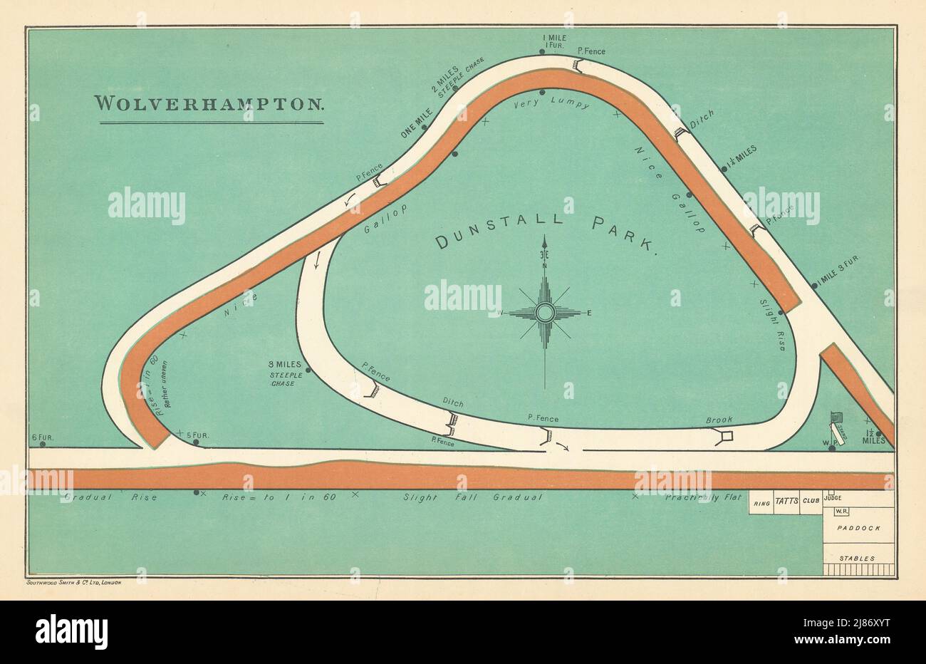 Wolverhampton - Dunstall Park racecourse, Staffordshire. BAYLES 1903 ...