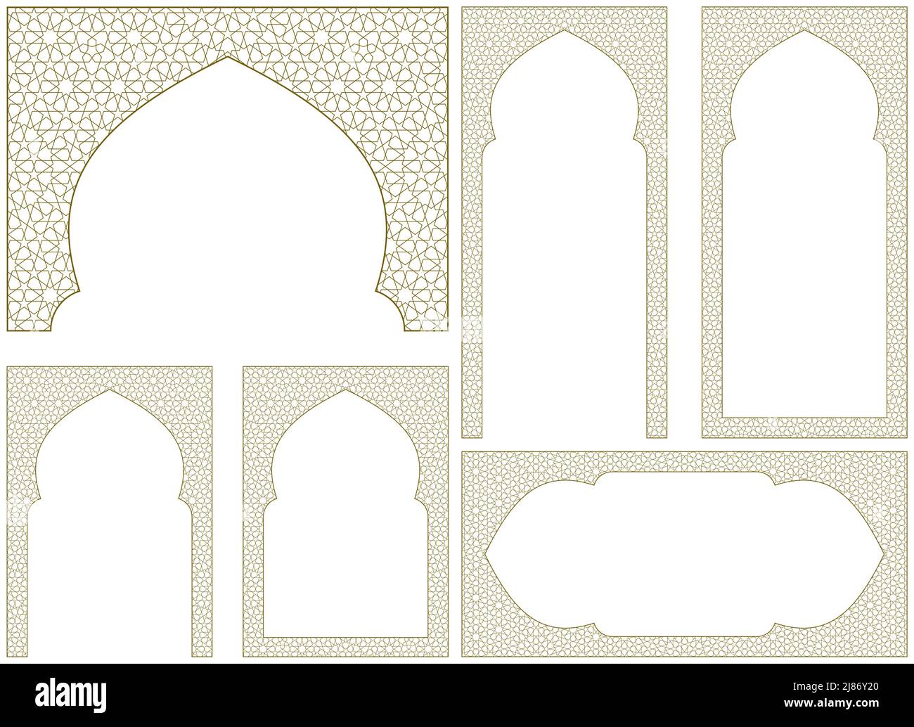 Set beautiful arabic geometric Cut Out Stock Images & Pictures - Alamy