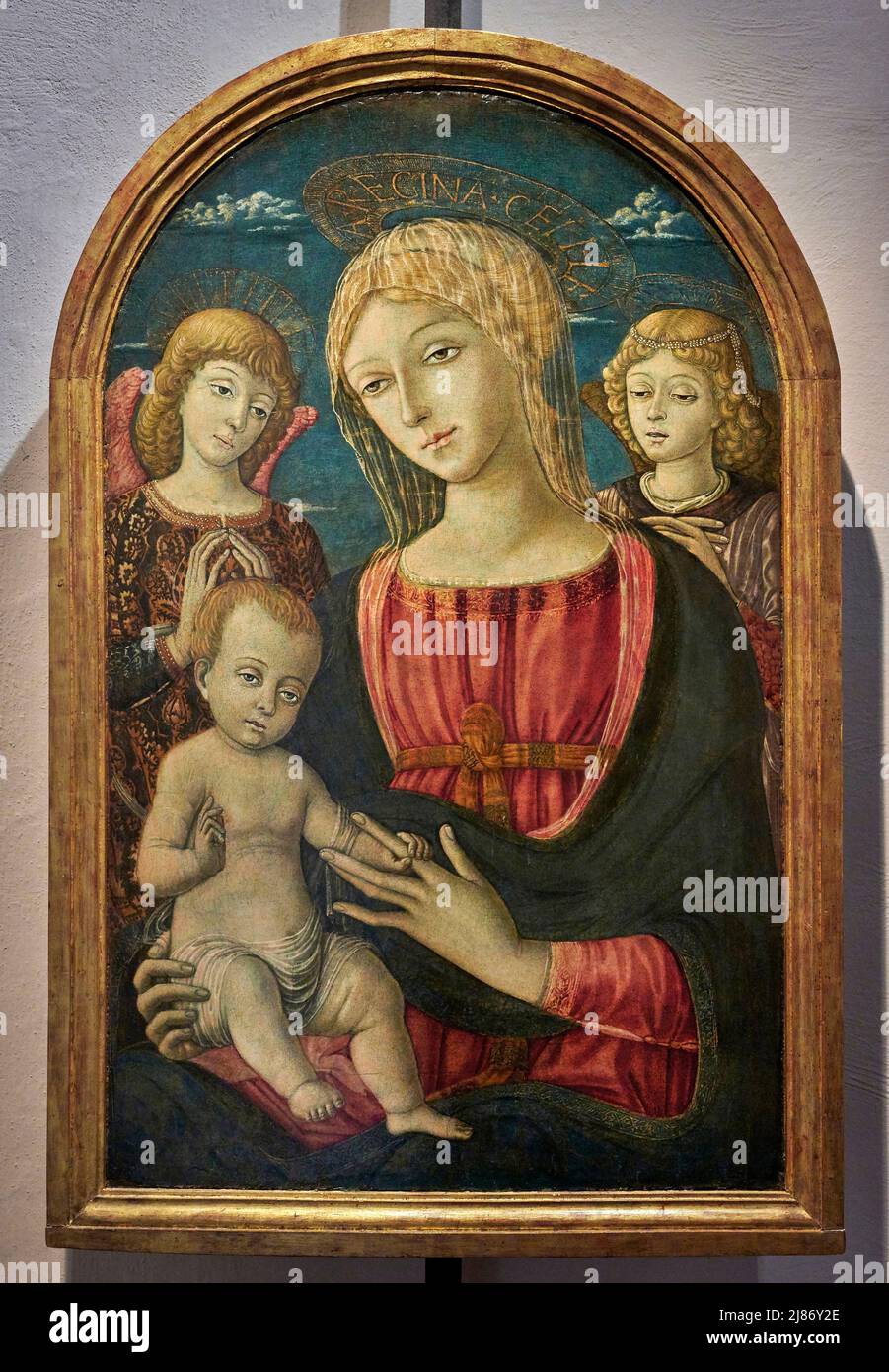 Madonna col Bambino e angeli - tempera su tavola - Guidoccio Cozzarelli - 1485 - Pienza (Si ...