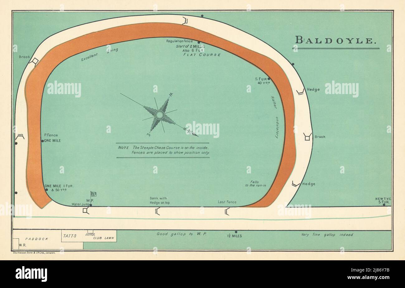 Baldoyle Metropolitan racecourse, Ireland. Closed 1972. BAYLES 1903 old ...