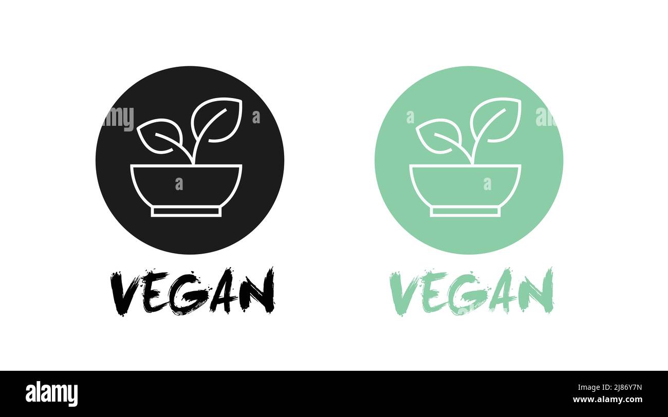 Vegan Food Icon Set. Vector isolated editable flat illustration set ...