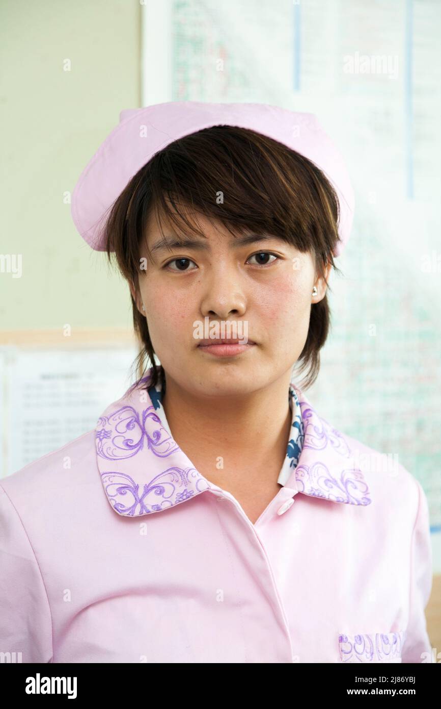 Nurse / nurses / female nursing medical staff, woman, in uniform on the ...