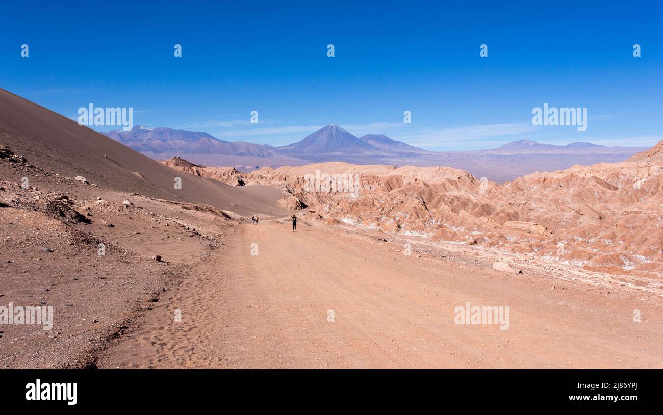 San Pedro de Atacama, Chile - August 14, 2019: view of mars valley in ...