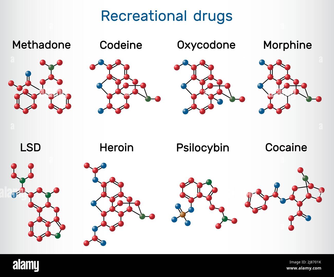 Psychoactive drugs: lysergic acid diethylamide (LSD), oxycodone, heroin ...