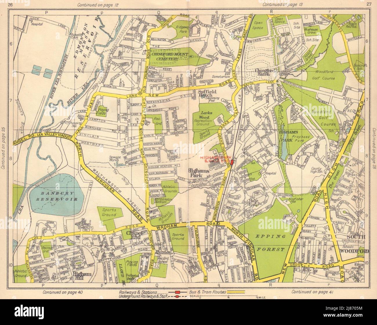 Chingford london map hi-res stock photography and images - Alamy