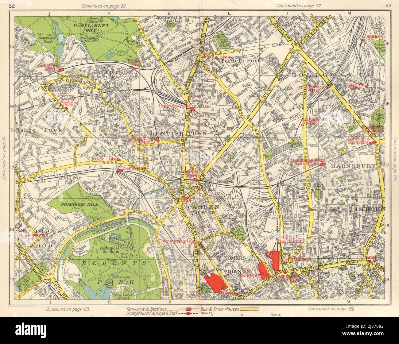 N LONDON. Kentish Town Holloway Barnsbury Camden Town St John's Wood ...