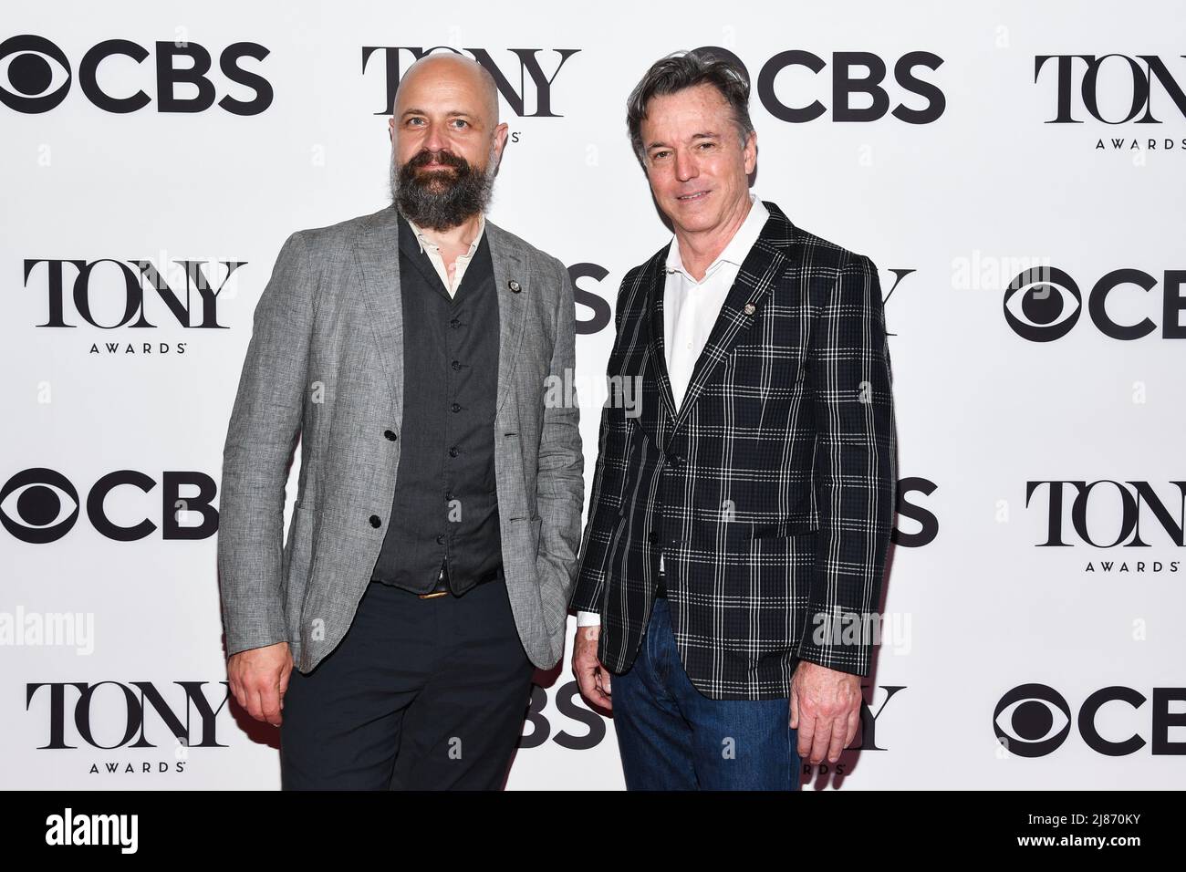 New York, USA. 11th May, 2022. Peter Nigrini, and Derek McLane walking on the red carpet during ...