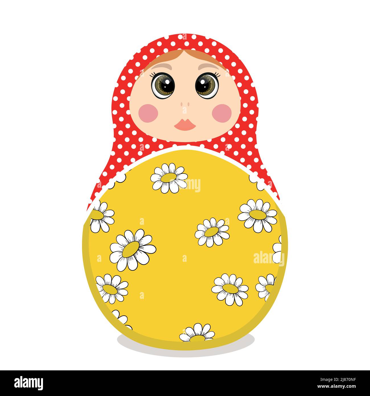 Russian Matryoshka. Traditional Russian folklore dolls with big eyes ...