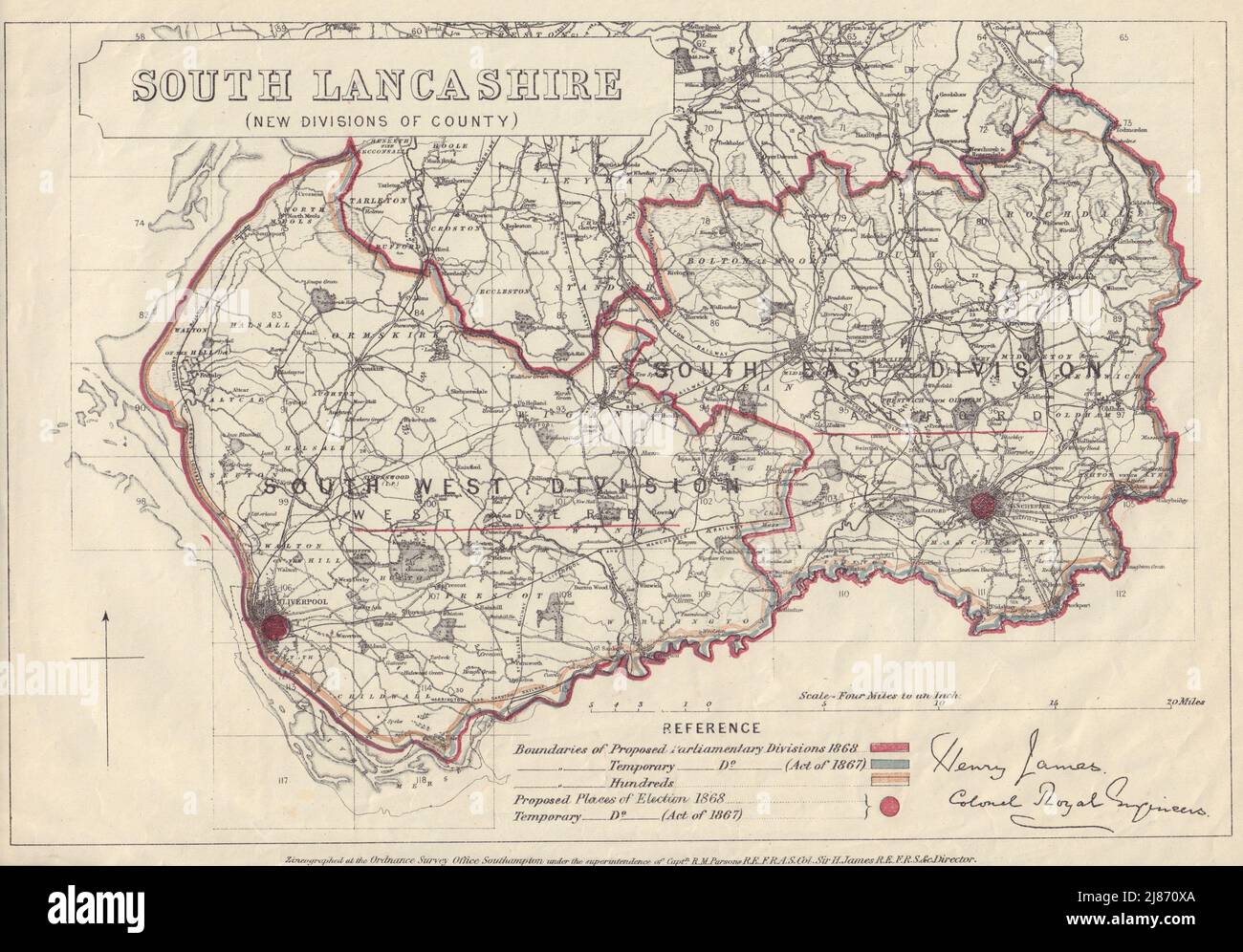 South Lancashire new divisions JAMES. PARLIAMENTARY BOUNDARY COMMISSION ...