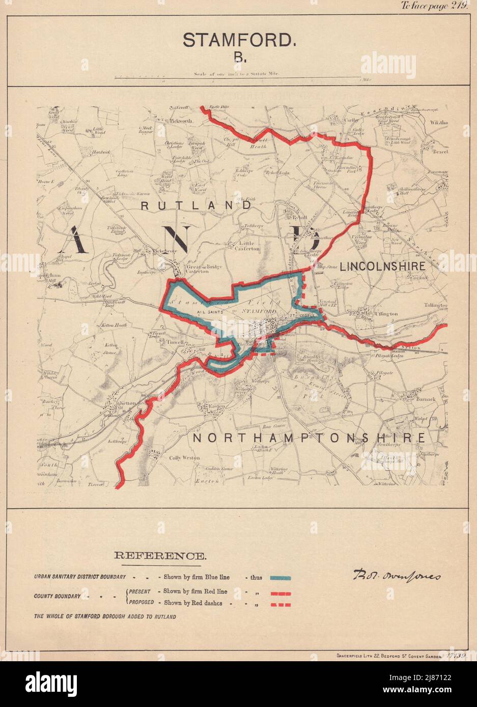 Stamford map hi-res stock photography and images - Alamy