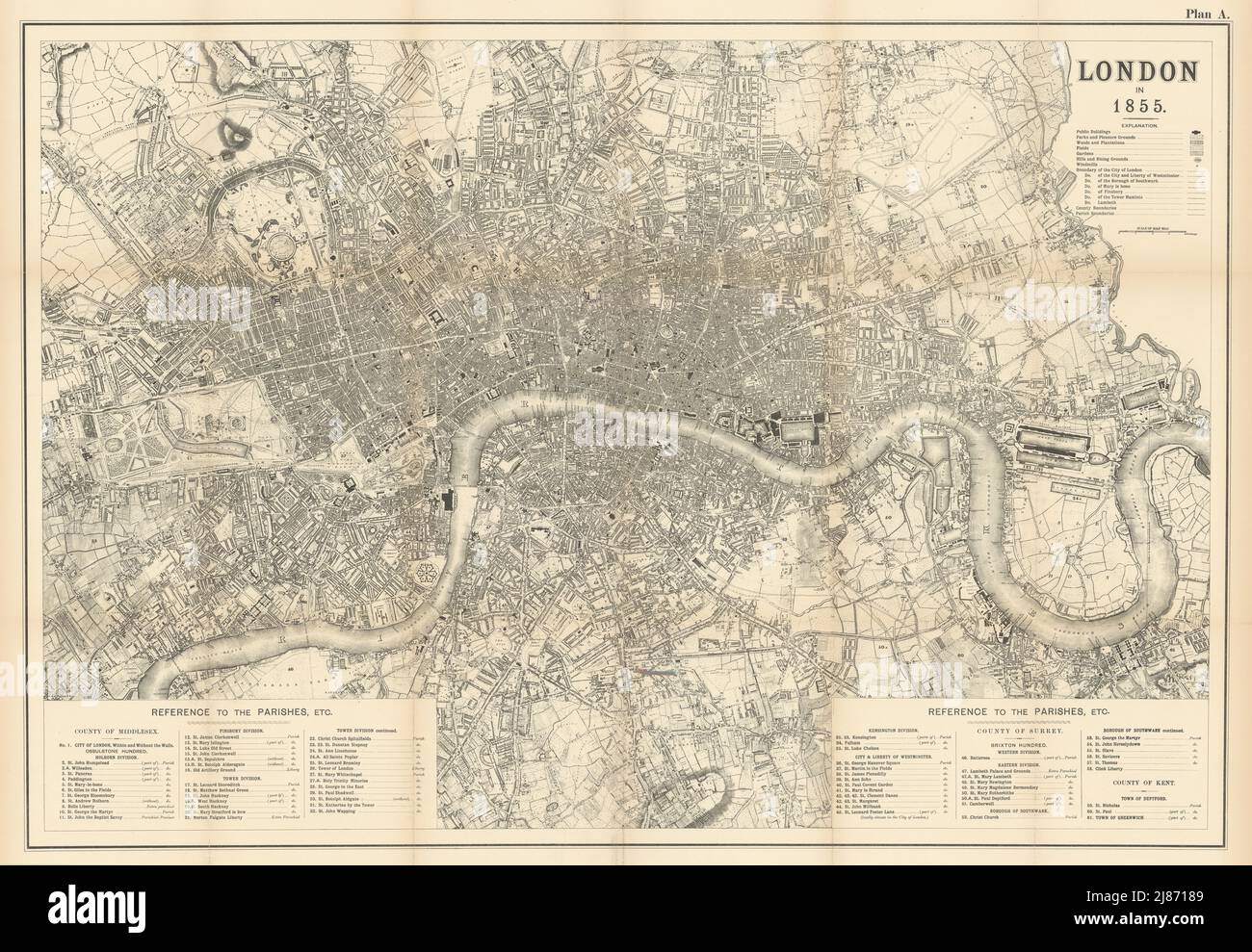 London street map 19th century hi-res stock photography and images - Alamy