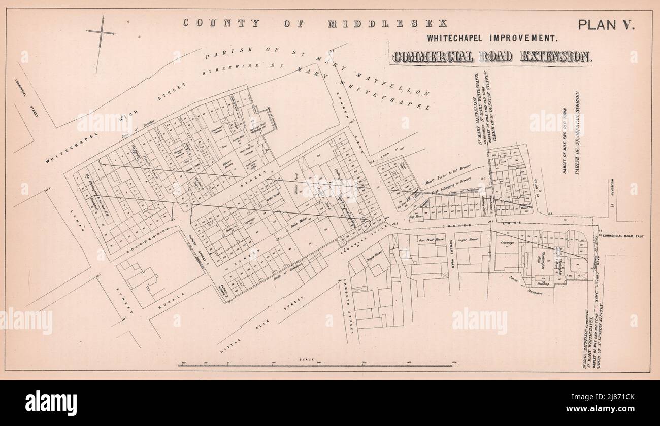 London whitechapel map hi-res stock photography and images - Alamy