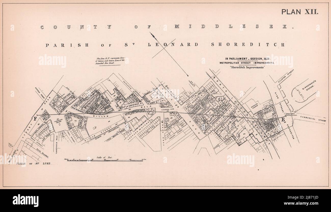 London railway station 19th century map hi-res stock photography and ...