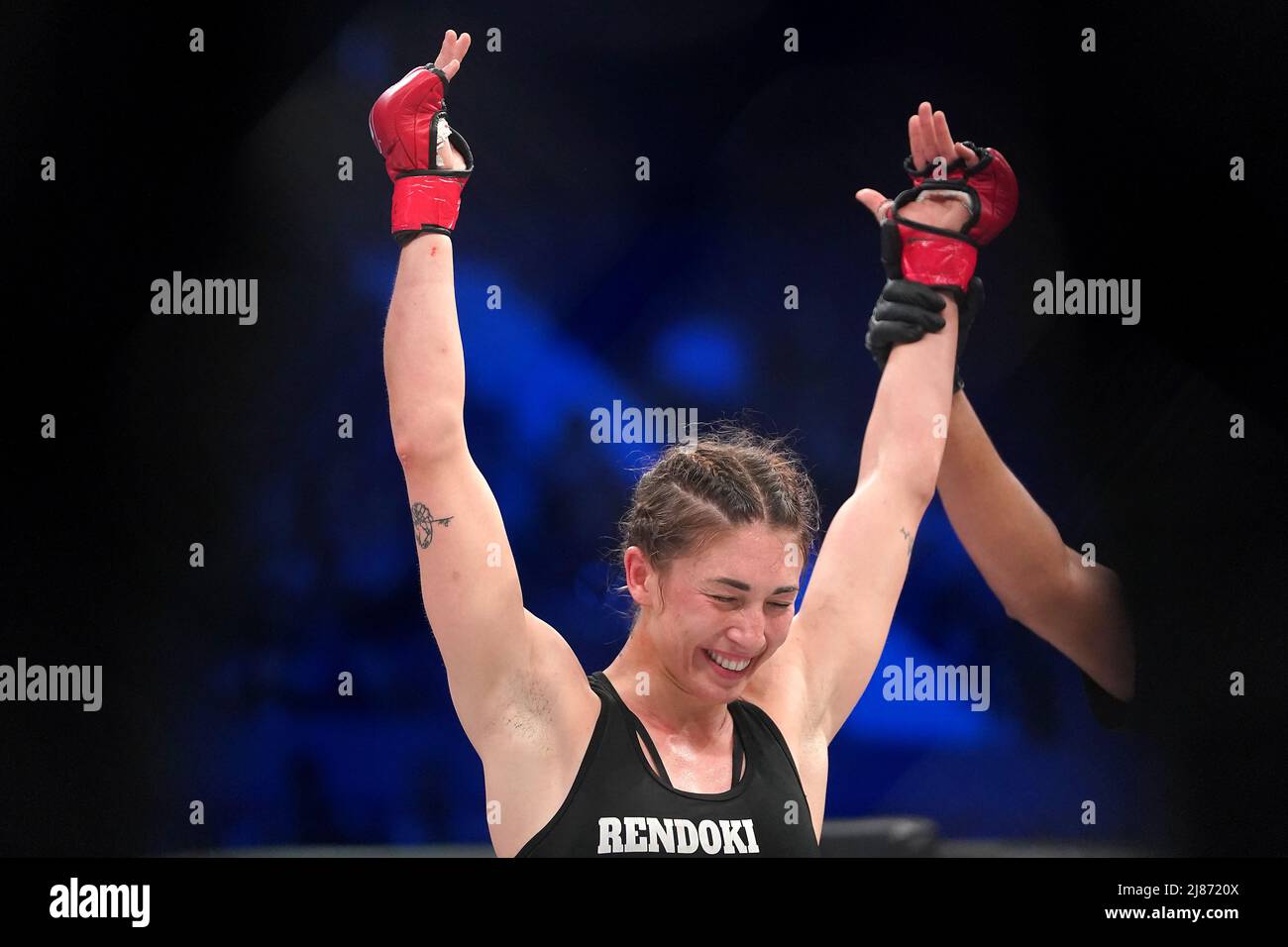Chiara Penco celebrates victory against Lanchana Green during their ...