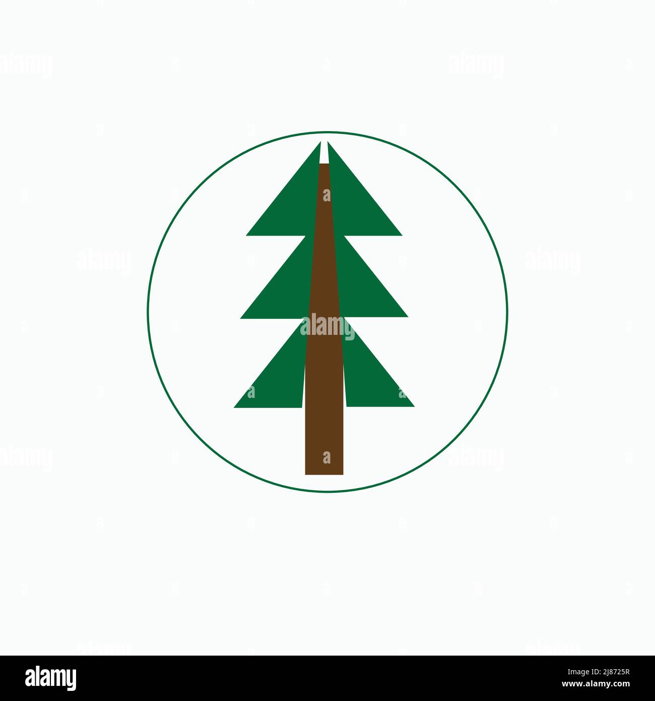 Christmas tree in triangle Cut Out Stock Images & Pictures - Alamy