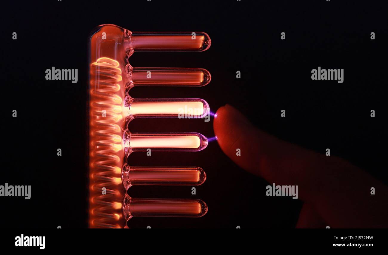 High frequency current produced by Comb tube of High Frequency D ...