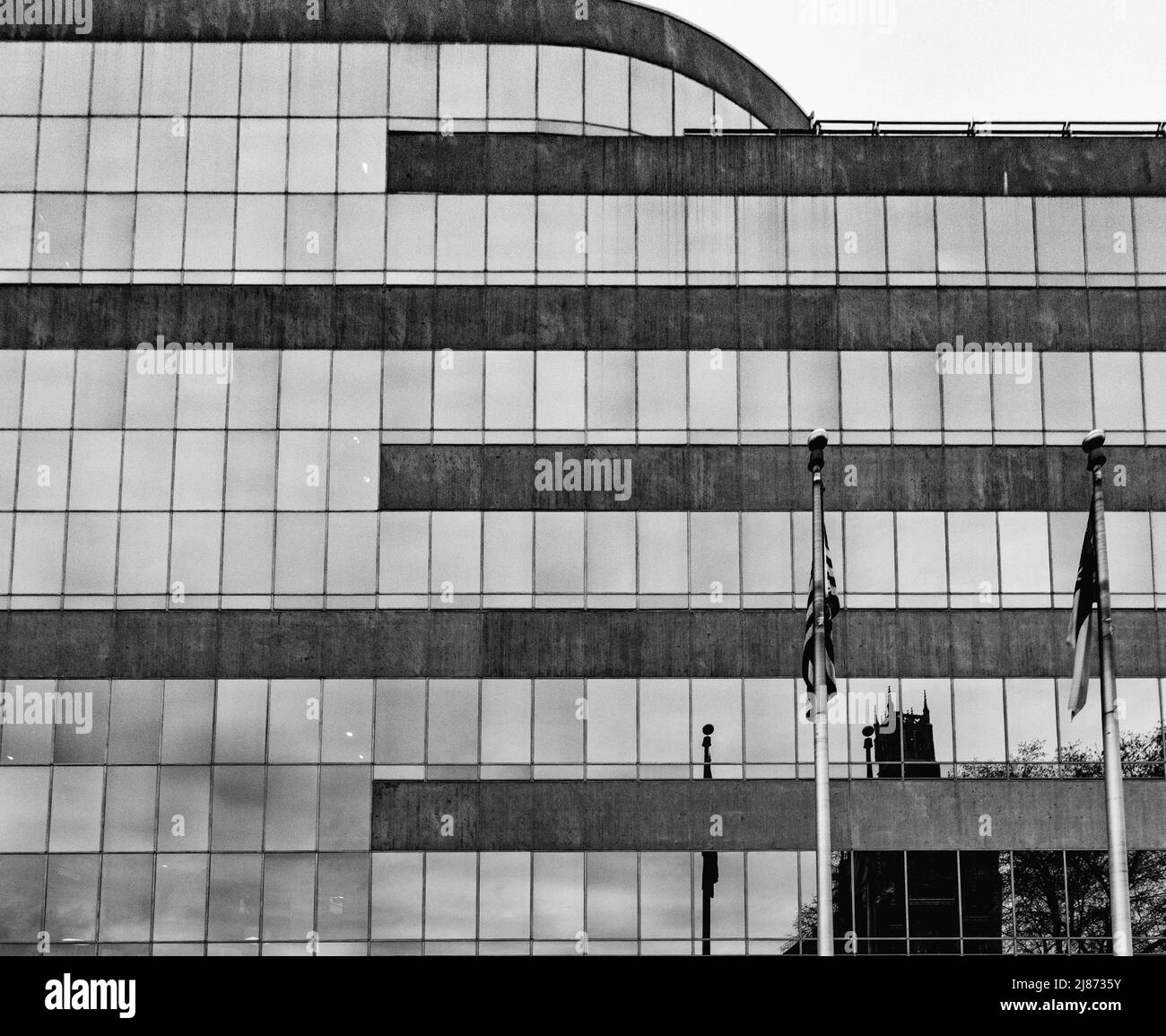 The Jackson building is reflected the I. M. Pei building in downtown ...