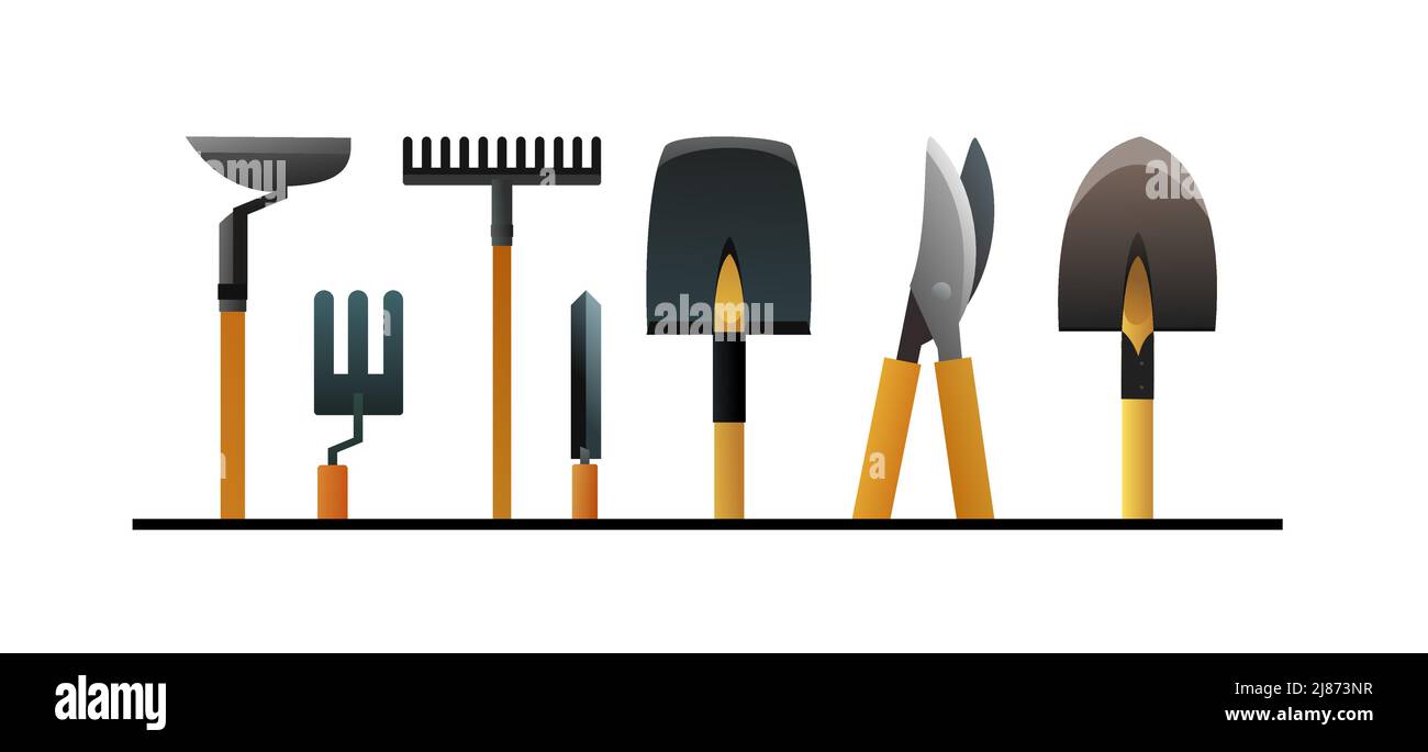Agricultural rural garden tool. Logo and symbol logotype on line ...