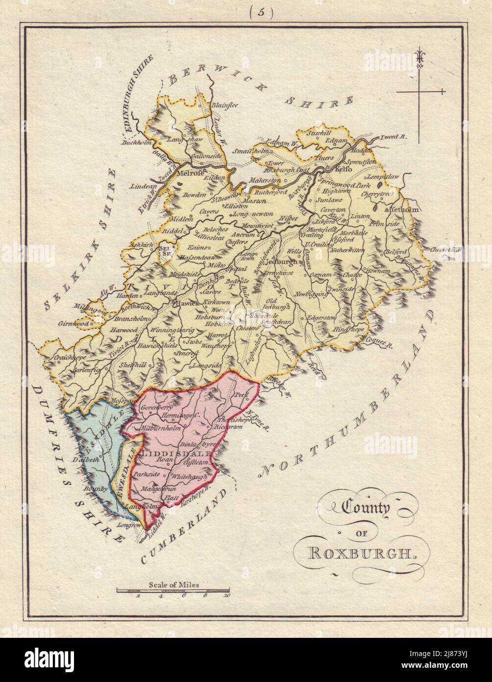 County of Roxburgh. Roxburghshire. SAYER / ARMSTRONG 1794 old antique ...