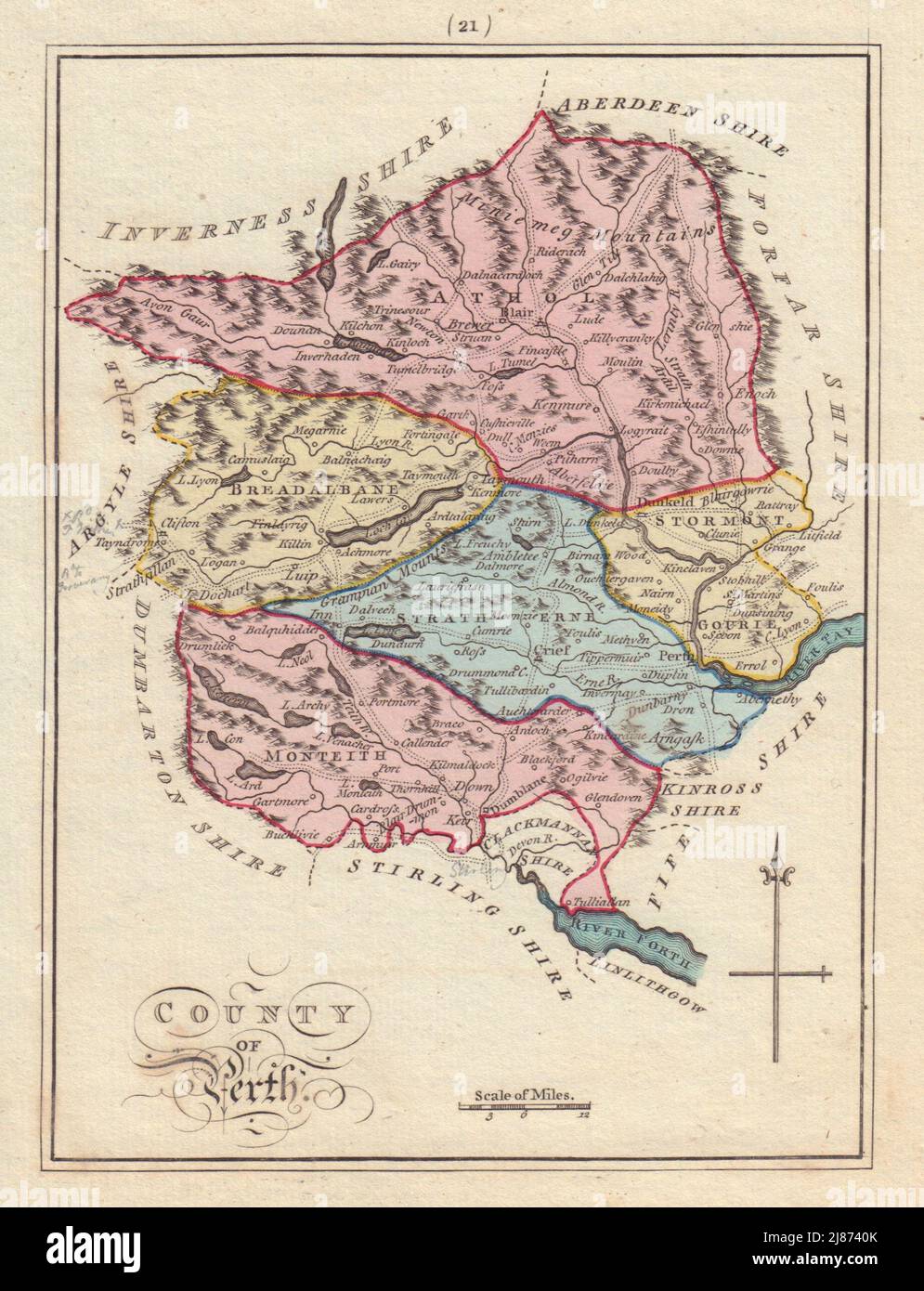 County of Perth. Perthshire. SAYER / ARMSTRONG 1794 old antique map ...