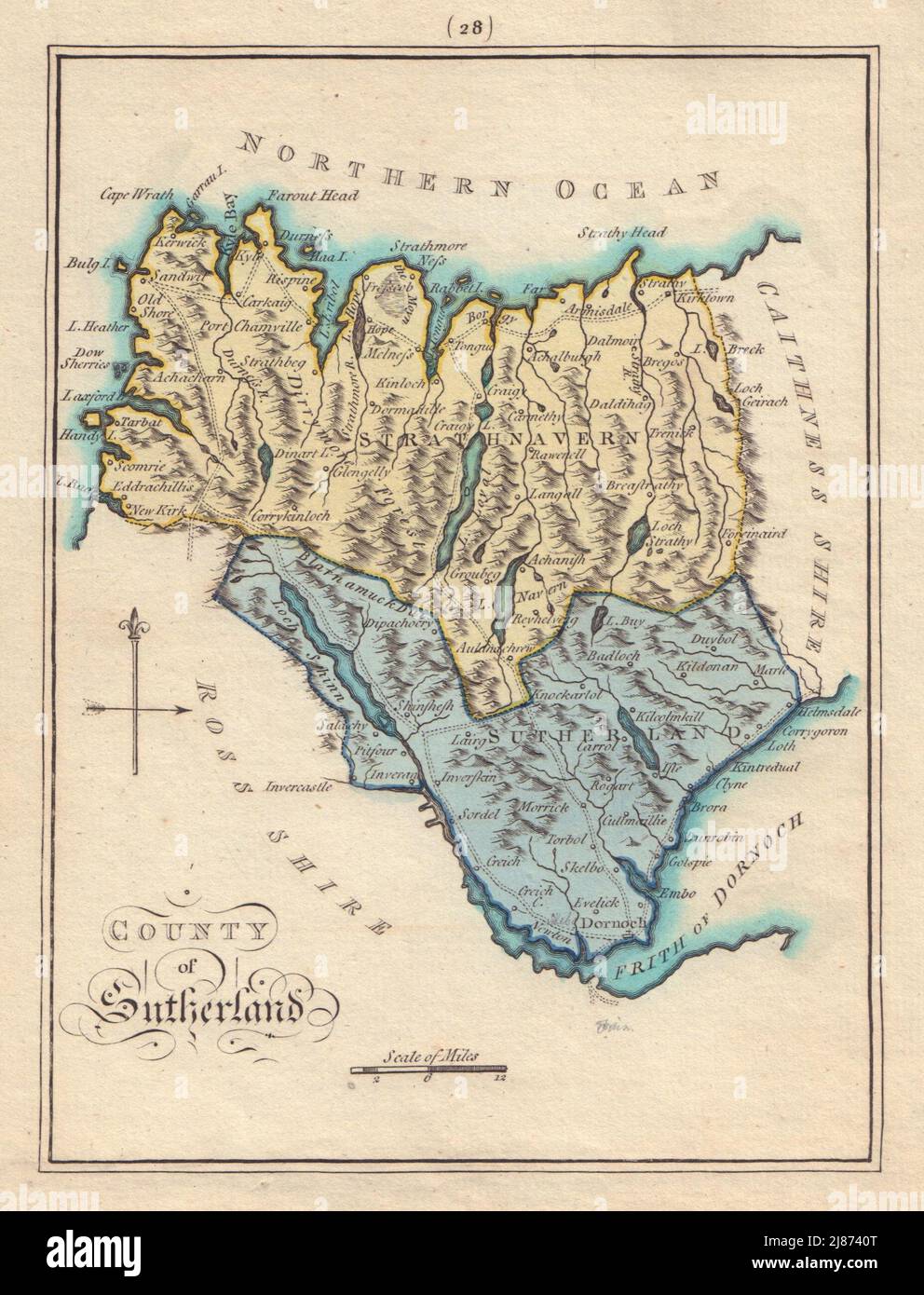 Sutherland map hi-res stock photography and images - Alamy