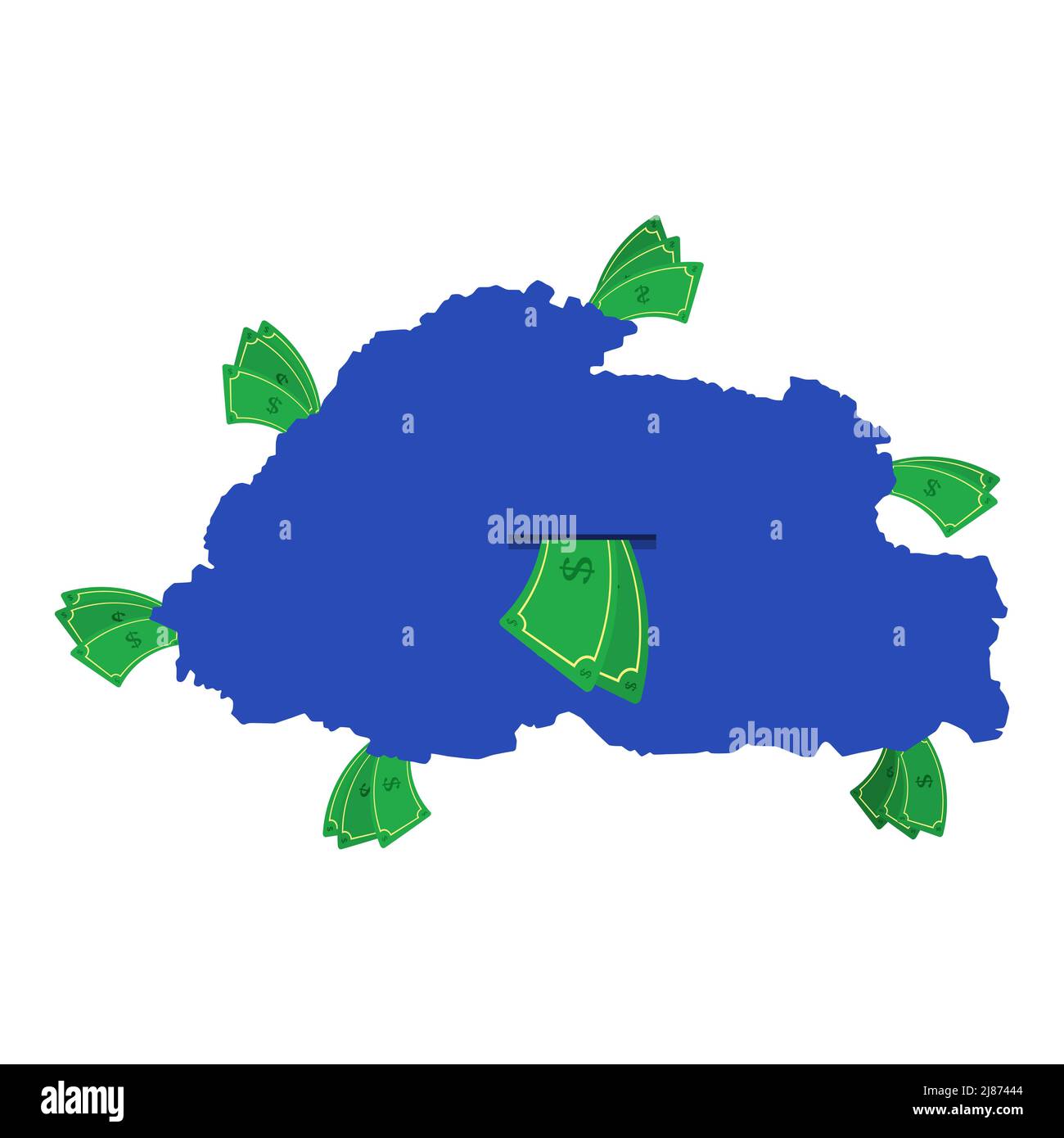 Blue money payment transfer in Stock Vector Images - Alamy