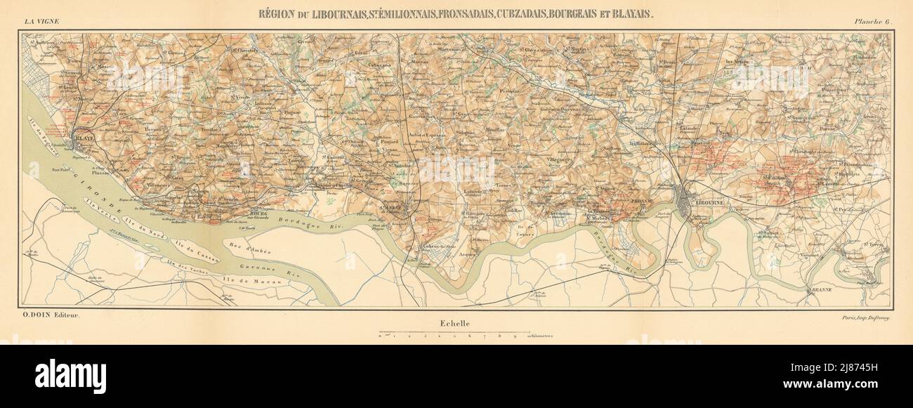 Map of bordeaux wine region hi-res stock photography and images - Alamy