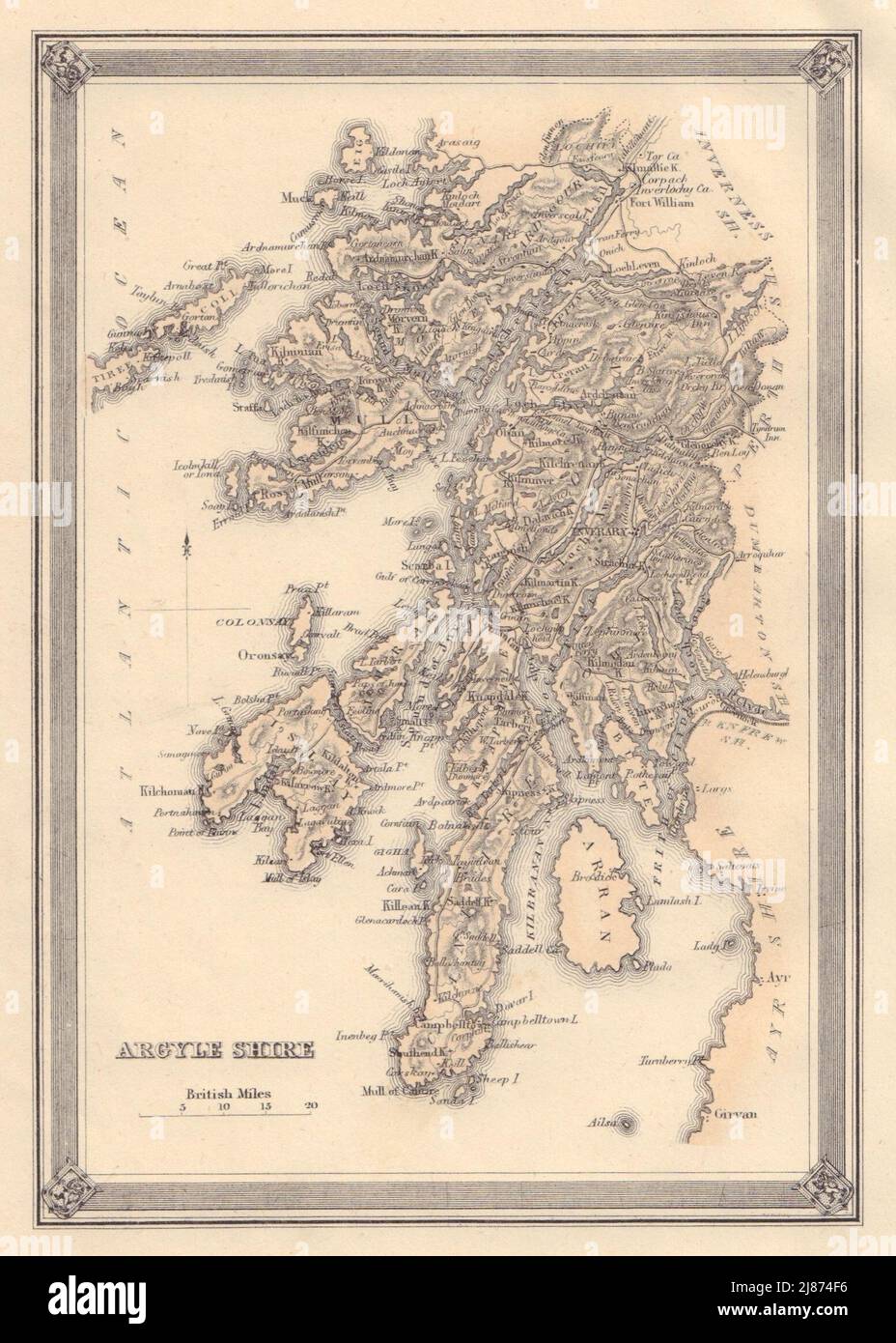 Argyll map hi-res stock photography and images - Alamy
