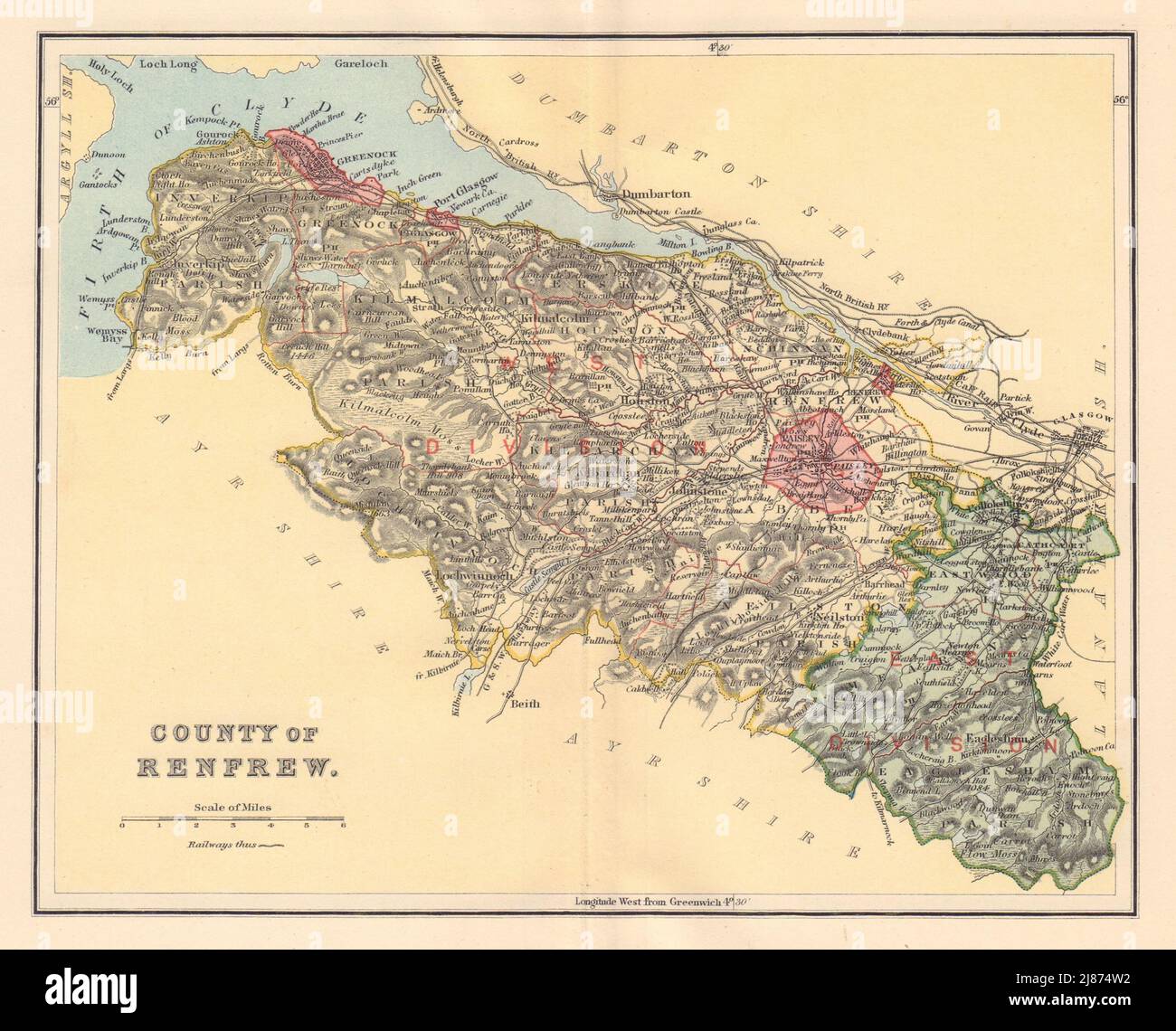 Renfrew map hi-res stock photography and images - Alamy
