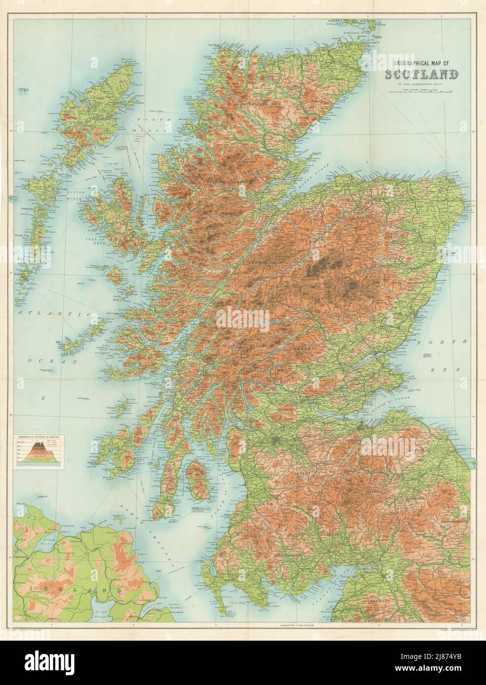 Relief map of scotland hi-res stock photography and images - Alamy