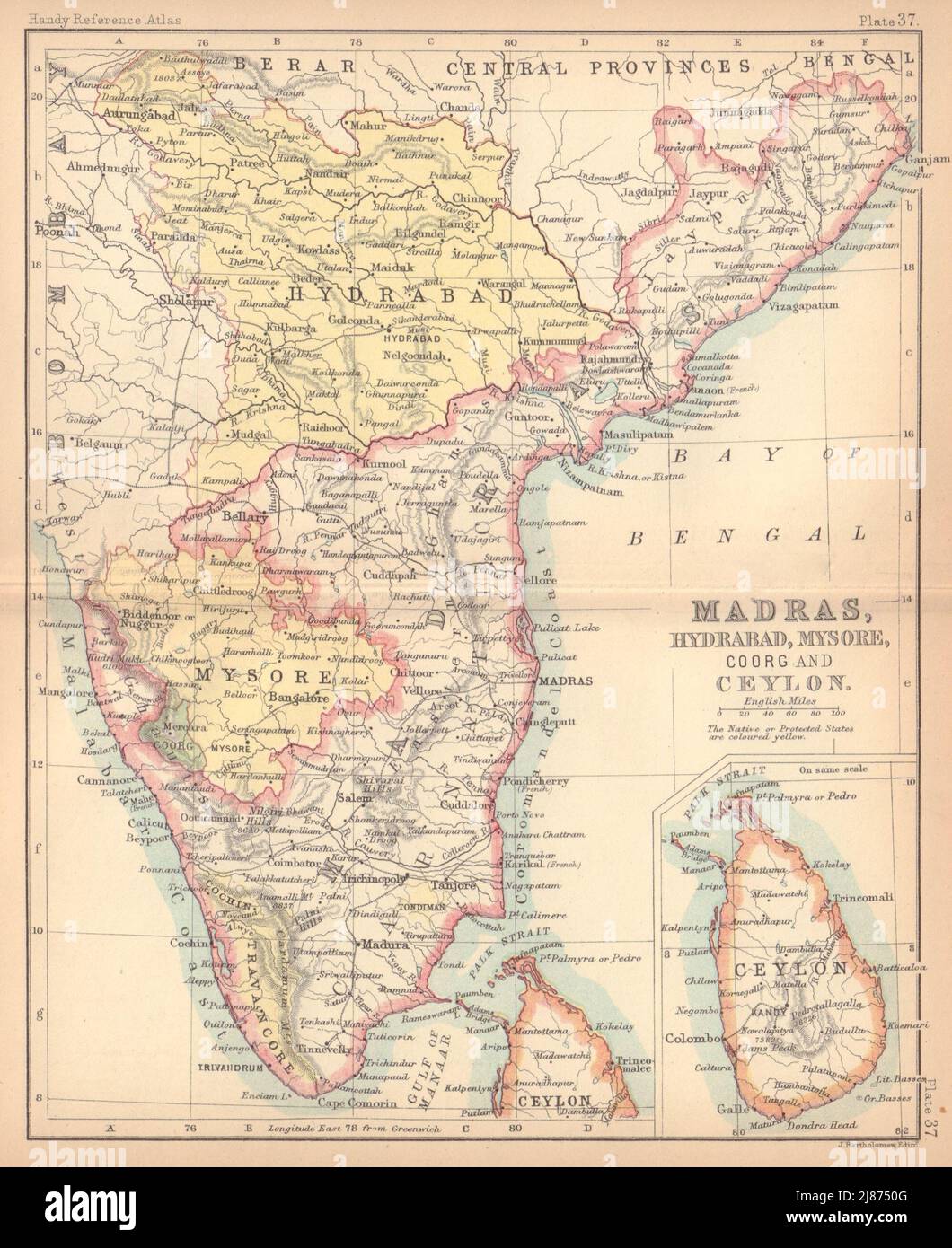 Map of india madras hi-res stock photography and images - Alamy