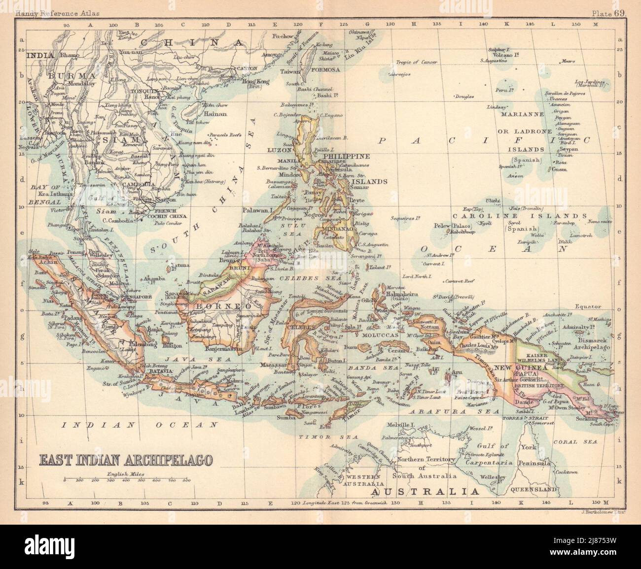 East Indian Archipelago. Indonesia Philippines & Indochina. BARTHOLOMEW ...