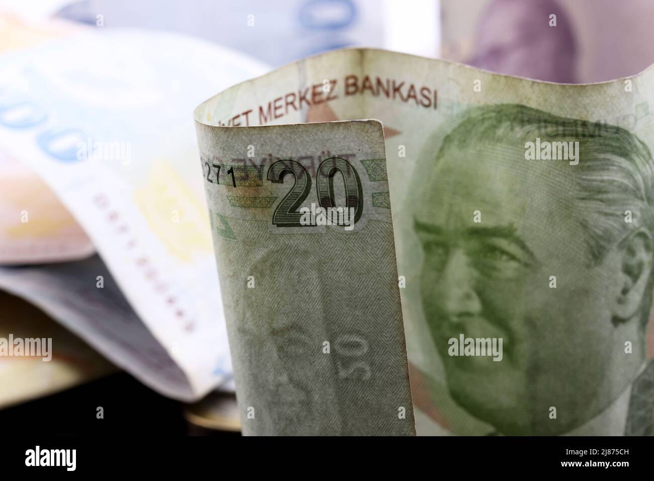 close-up Turkish Lira on background Stock Photo - Alamy