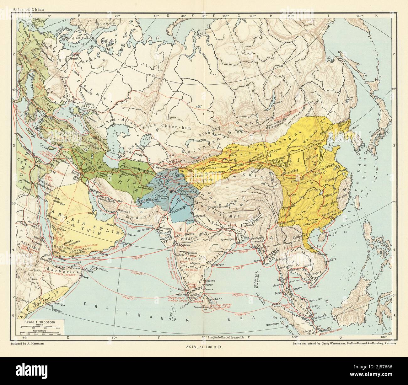 Arabia felix map hi-res stock photography and images - Alamy