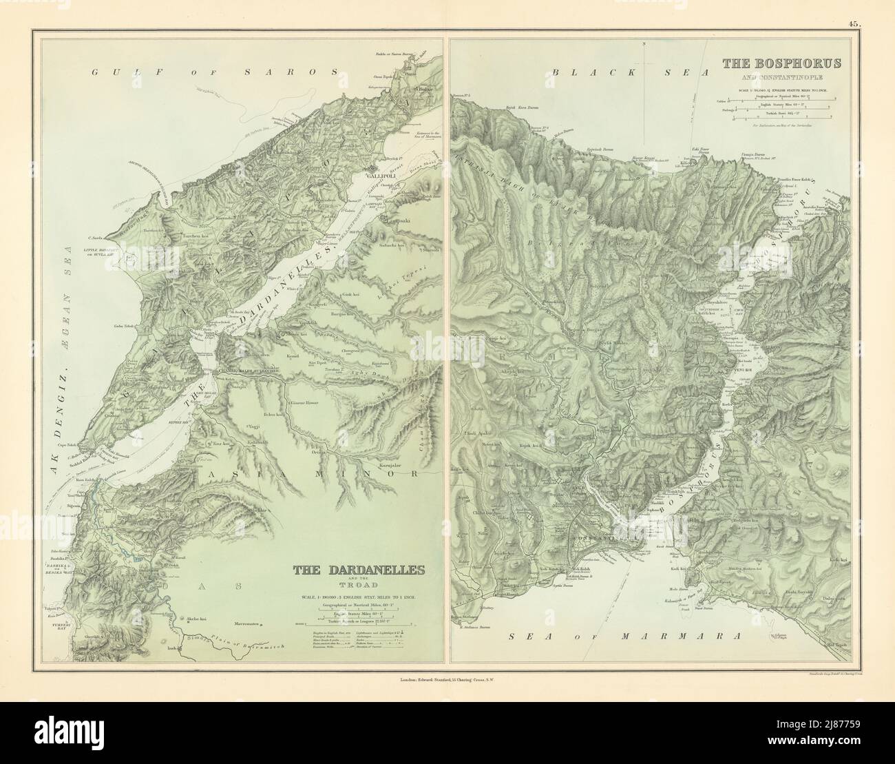Bosphorus map hi-res stock photography and images - Alamy