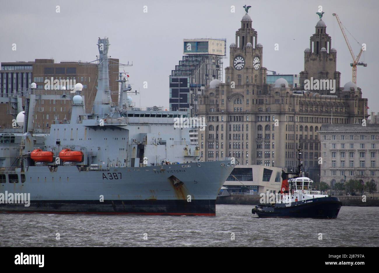 Cruise liners and Royal Navy on he Mersey Stock Photo - Alamy