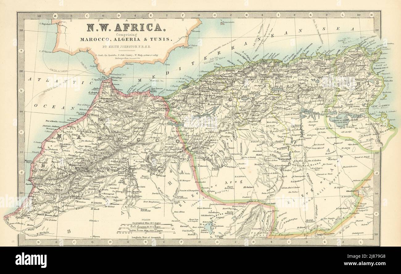 Old maghreb map hi-res stock photography and images - Alamy