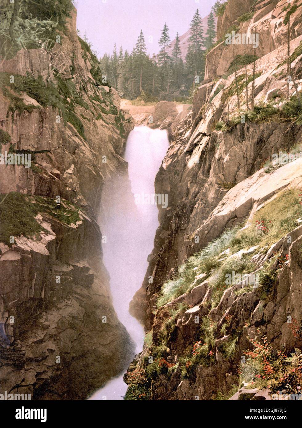 Handeggfall, Grimsel Pass, Guttannen, Bernese Alps, Bern, Switzerland ...