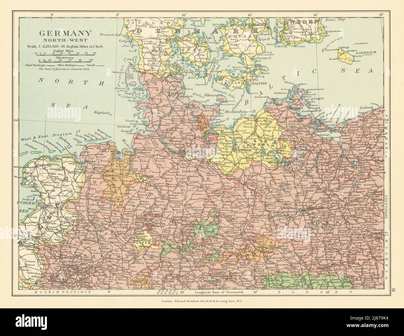 North-west Germany Hanover Brandenburg Westphalia Mecklenburg STANFORD ...