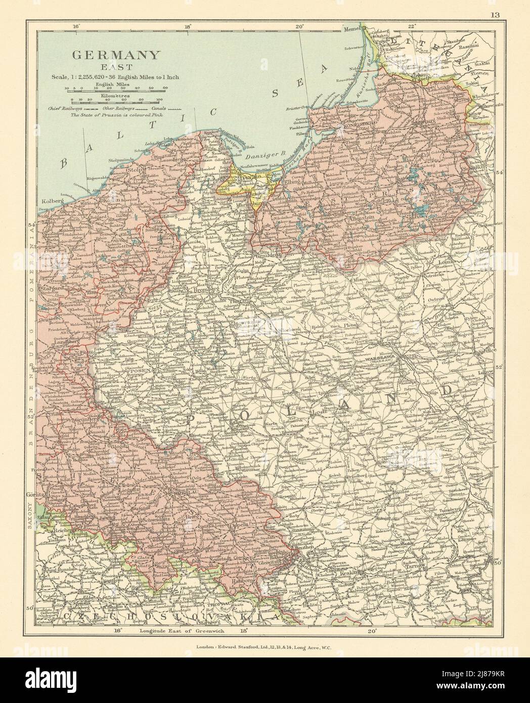 Germany East Prussia. Poland. Free City of Danzig. Gdansk. STANFORD ...