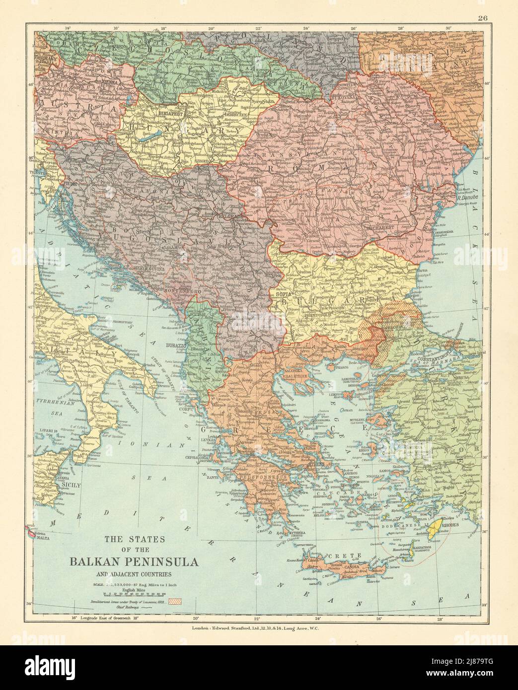 Map of balkan states hi-res stock photography and images - Alamy