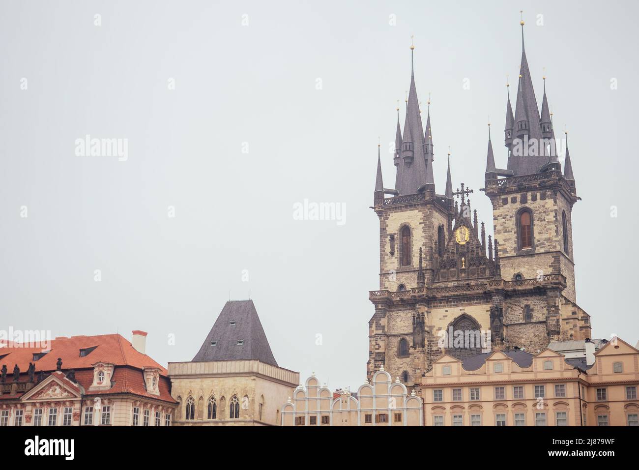 Old Town Square in Prague lifestyle. observatory of astronomical clock ...